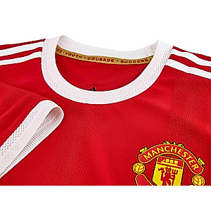 adidas Men's Manchester United Home Authentic Soccer Jersey 2021/22 (Medium) Red
