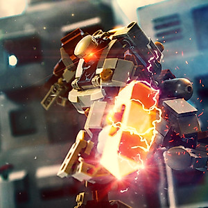 MyBuild Mecha Frame Titan - Toy Building Sets Mecha 6 Inches, Build Robot Mech, Adjustable Action Poses, All Major Building Bricks Compatible, for Mech Fans