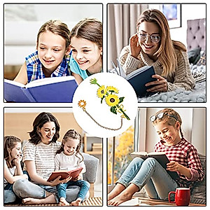 Bookmarks for Women Metal Bookmarks,Cute Bookmarks for Women, Sunflower Bookmark, Bookmarks for Book Lovers, Unique Bookmarks for Student Teacher, Flower Book Markers for Women Girls