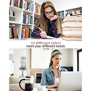 Knotted Headbands for Women and Girls, Head Bands No Slip Fashion for Women and Girls, 12 Pcs Headbands for Girls with 12 Colors