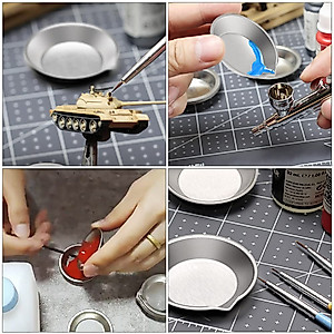 DIYESMART 36pcs Paint Tray Palettes, 2pcs Paint Stirrers and 2pcs droppers Suit for Airbrush Paint Mixing, DIY Art Craft Painting, Model Painting, Hobby Paint Model Building Tools, Lightweight…