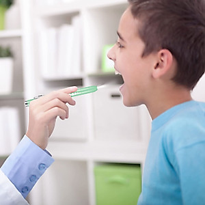 Pen Lights for Nurses Doctors, Opoway Medical EMT EMS Penlight with Pupil Gauge, Reusable LED Pen Light Flashlight for Physician Clinical Eye Exam Nursing Students Veterinary with Batteries Green&Blue