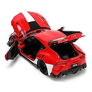 Jada Toys Robotech 1:24 2020 Toyota Supra Die-cast Car w/ 2.75" Miriya Sterling Figure, Toys for Kids and Adults