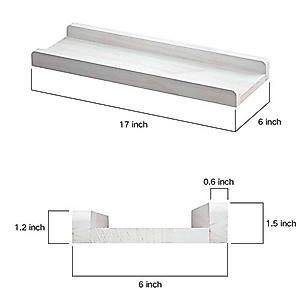 Love-KANKEI Floating Shelves, Rustic Wood Wall Shelves Bundle (Contain 2 Items)