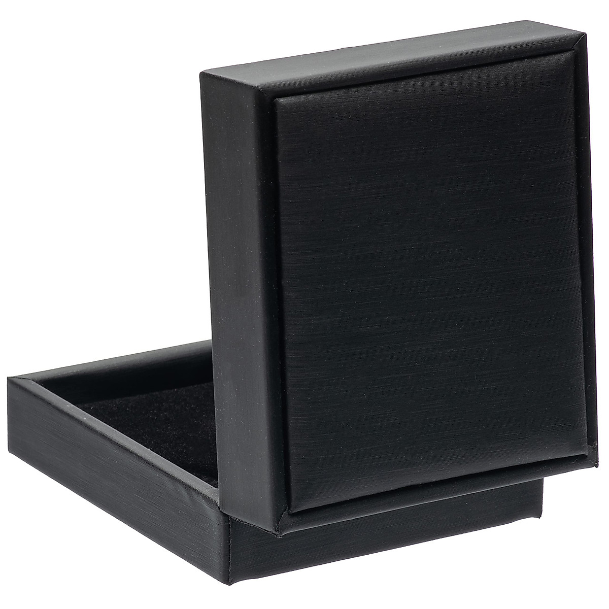 Giftop PU Leather Cufflink Tie Clip Box Cuff Links Storage Gift Box Jewelry Display Case (Black)
