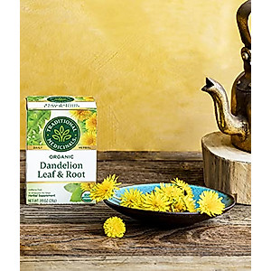 Traditional Medicinals Tea, Organic Dandelion Leaf & Root, Supports Kidney Function & Healthy Digestion, 16 Tea Bags