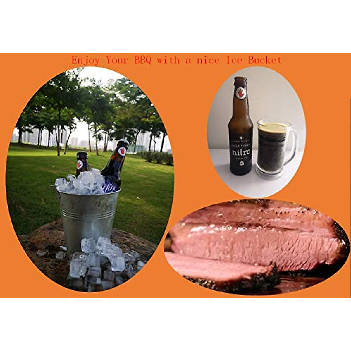 Firsgrill Grease Bucket & Liners Replacment Traeger, Z Grill, Green Mountain Pellet Wood Smoker(1, Siliver Bucket)