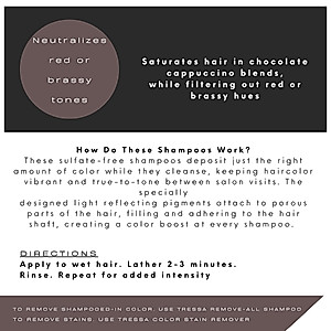 Watercolors Semi Permanent Color Depositing Shampoo. Sulfate & Paraben Free to Maintain & Enhance Hair Color 8 fl oz - MOCHA DRENCH