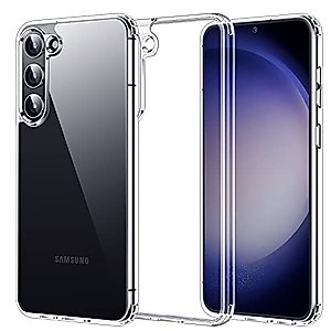 teloxy Crystal Clear Designed for Samsung Galaxy S23 Plus Case,[Anti-Yellowing][Military Drop Protection] Shockproof Protective Cover Slim Thin Phone Case for Galaxy S23 Plus 6.6''- Clear
