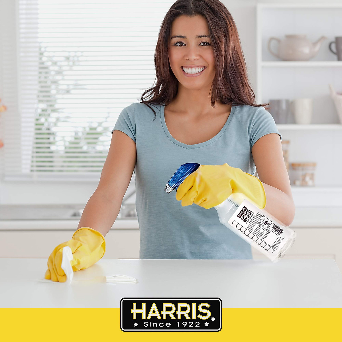 HARRIS Chemically Resistant Professional Empty Spray Bottles, 32oz (3-Pack), for Cleaning Solutions and Water