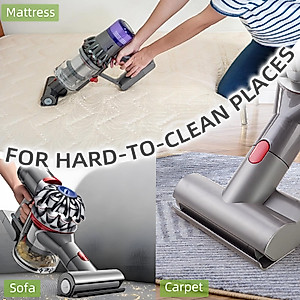 Mini Brush Head Tool for Dyson V7 V8 V10 V11 V15 Cordless Vacuum Cleaners, Vacuum Couth Mattress Upholstery Tool Head Replacement Parts