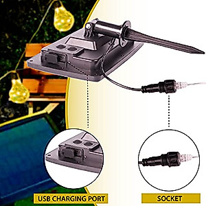 Solar Powered String Lights - Decorative Indoor and Outdoor Solar Power Fairy LED Light String - Bright Waterproof Outside Christmas Lights for Garden, Patio, Porch, Backyard, Bistro