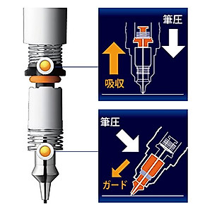 Zebra Mechanical Pencil, Del Guard, 0.7mm, Black (P-MAB85-BK)