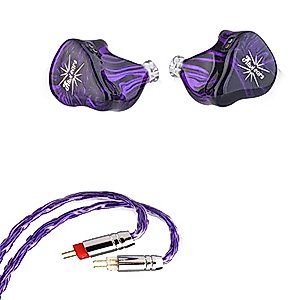 Linsoul Kiwi Ears Quartet 2DD+2BA Hybrid in-Ear Monitor and Tripowin Zonie 3.5mm 2Pin Cable Bundle