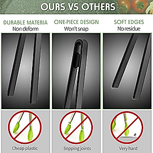 2 Pieces 11.8 Inch Silicone Trivet Tongs for Cooking Silicone Tongs Kitchen Utensils Heat Resistant Non-Stick Silicone Food Tongs Cooking Tongs BBQ Grilling Tongs (Black)