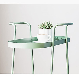 N/A Living Room Sofa Side Home Balcony Movable Small Push Kitchen Storage Rack (Color : B, Size : 62.5CM*60CM)