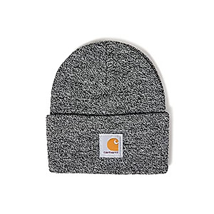 Carhartt Men's Knit Cuffed Beanie, Black/White, One Size