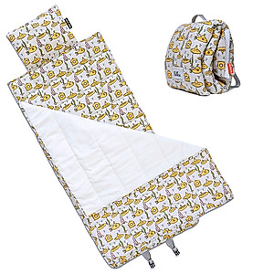 Urban Infant Bulkie Toddler Nap Mat - Sleep Mat for Kids Daycare and Preschool - Folds Up to Carry on Back - Submarines