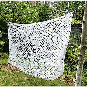 NIANXINN Camo Camouflage Net,150D Oxford Polyester Camo Net,White Sun Protection Net,for Bars Garden Camping Leisure Animal Observation Sun Protection Camouflage Privacy Screen(8x10m/26.2x32.8ft)