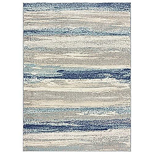 LUXE WEAVERS 7501 Modern Abstract Area Rug, Blue/Size 8x10