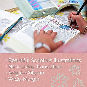 Tyndale NLT Inspire Catholic Bible (Hardcover, Rose Gold): Catholic Coloring Bible–Over 450 Illustrations to Color and Creative Journaling Bible Space, Religious Gifts That Inspire Connection with God