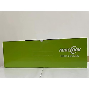 Audecook Hot Pot Electric 2L, Cermic Glaze Non-Stick Frying Pan 8 Inch, Portable Travel Cooker for Ramen/Steak/Fried Rice/Oatmeal/Soup, with Dual Power Control (Silicone Spatula Included)