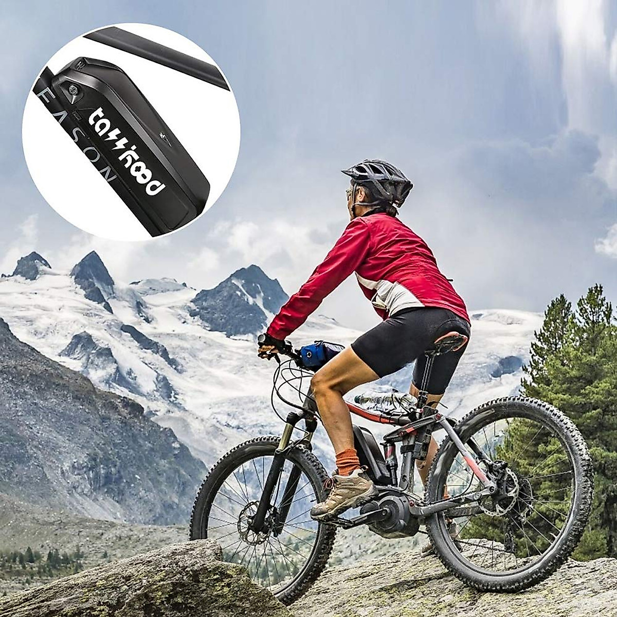 tasskood 48V Hailong Ebike Battery,48 Volt 17.5Ah 15Ah 20Ah Downtube Electric E Bike Bicycle Llithium ion Battery for 48V Bafang 500W 750W 1000W 1500W Motor (48V 17.5AH for 0-1500W)