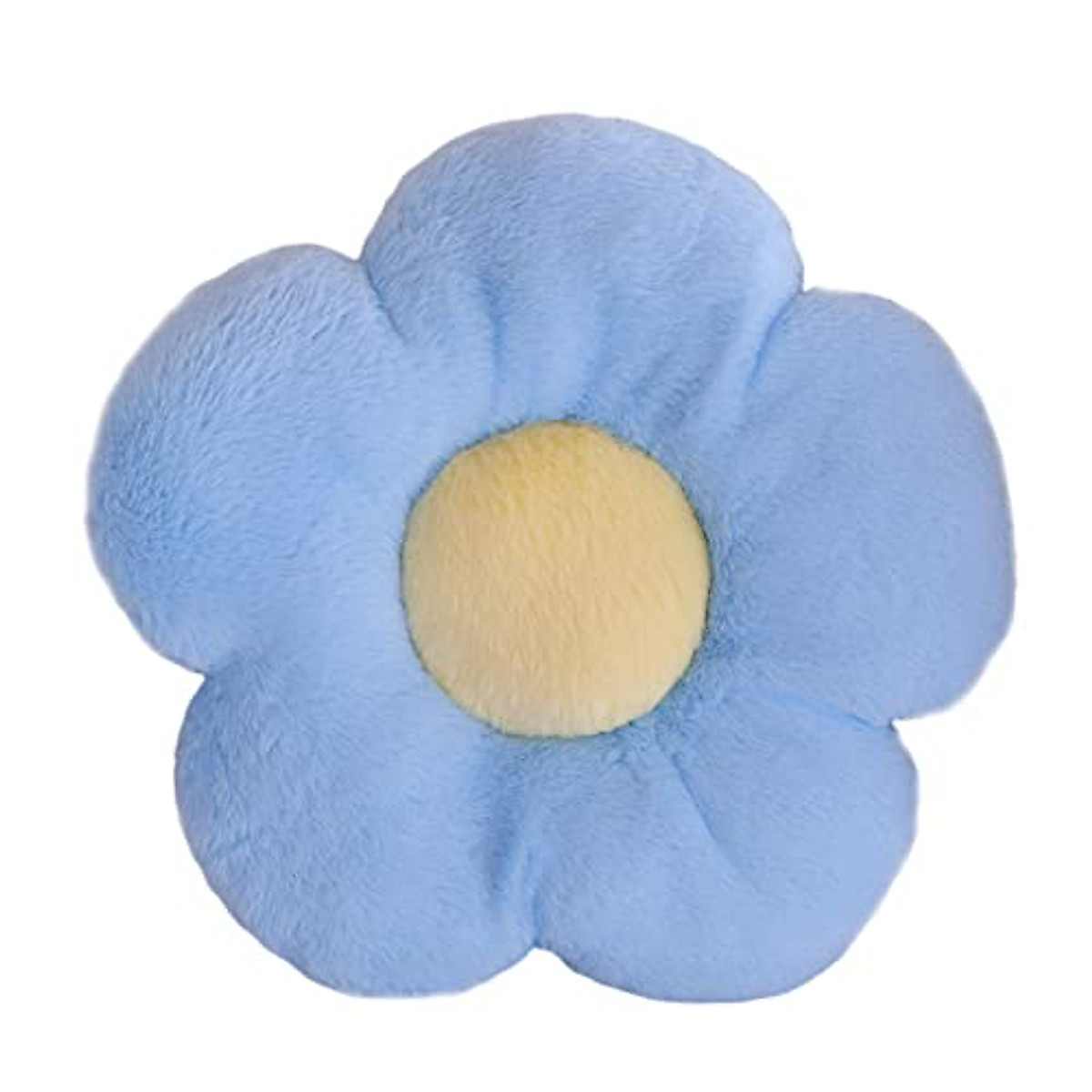 Flower Throw Pillow Seating Cushion Floor Pillow Cushion Flower Shape Bed Sofa Chair Car Seat Nap Throw Cushion Comfy Pillow (Blue)