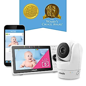 VTech Upgraded Smart WiFi Baby Monitor VM901, 5-inch 720p Display, 1080p Camera, HD NightVision, Fully Remote Pan Tilt Zoom, 2-Way Talk, Free Smart Phone App, Works with iOS, Android