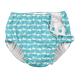 i Play Boys Reusable Absorbent Baby Swim Diapers Aqua Whale Geo 3T