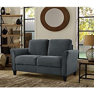 Lifestyle Solutions Austin Loveseat, Light Slate Grey
