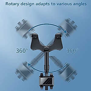 SNKINE 2022 New 360° Rotatable and Retractable Car Phone Holder, Multifunctional Universal Car Rearview Mirror Phone Holder GPS Navigation Mount for All Mobile Phones (Black)