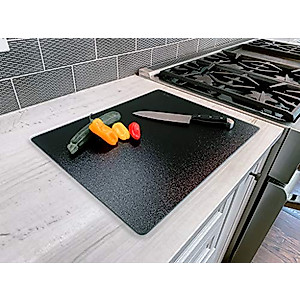 Vance Extra Large Black 16 x 20 inch Surface Saver Cutting Board for Over Sink Prep | Best Kitchen Chopping Board | BPA-Free | Non-Porous