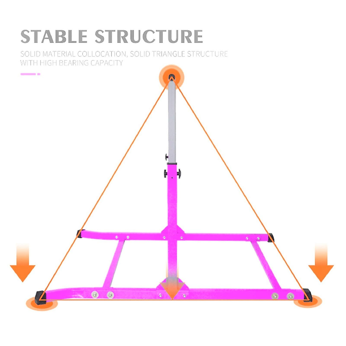 ProGymnastics, 5Ft, Athletic, Horizontal Bar, Adjustable, Kip Bars, Pink, Gymnastics, with Free Gloves, Gymnastics Bar, for Kids, Home, girls, gymnastics, monkey beam, balance set Adjustable