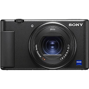 Sony ZV-1 Digital Camera | Black Bundled with 64GB Memory Card + Photo Starter Kit (11 Pieces) + Battery Charger for Sony NP-BX1 + Microfiber Cleaning Cloth (5 Items)