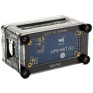 C4Labs JRZ-1SB case Compatible with Raspberry Pi Zero/Zero W & JumboSPOT MMDVM & Waveshare UPS Hat (Black Ice)