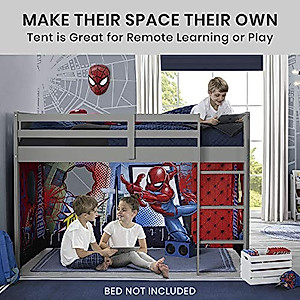 Spider-Man Loft Bed Tent - Curtain Set for Low Twin Loft Bed (Bed Sold Separately) by Delta Children