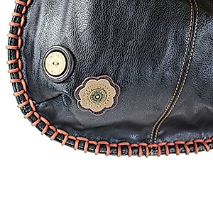 Chala Charming Hobo Crossbody Purse "Yorkshire Terrier" - Dark Brown