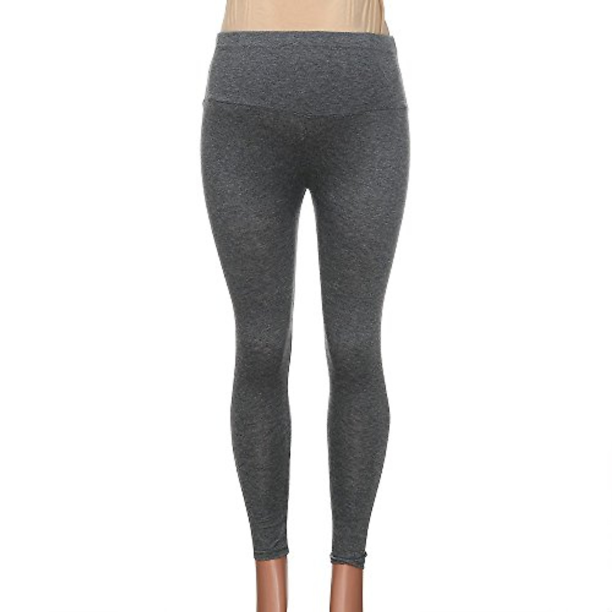 Women's Pregnant Pants Workout Active Stretchy Pants Capri Maternity Leggings Over The Belly Maternity Trousers (Dark Gray, L)