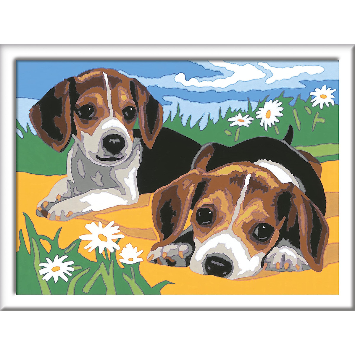 Ravensburger CreArt Jack Russell Puppies Paint by Numbers Kit for Kids - Painting Arts and Crafts for Ages 7 and Up