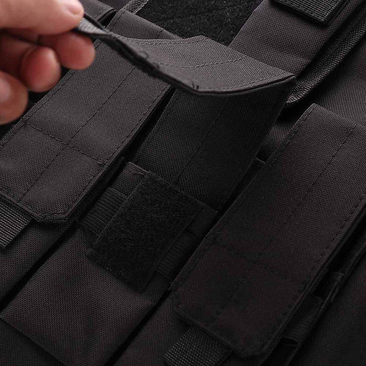 Toyfun Kids Tactical Vest Kit Woodland Camo Combat Assault Waistcoat Army/Military/Police Style, Adjustable and Multi-Colors