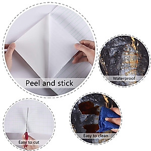 Marble Black Contact Paper Peel and Stick Countertops Gold Contact Paper Peel and Stick Wallpaper for Kitchen Waterproof Vinyl Film Marble Shelf Liner Counter Top Cover Wallpapers 15.8" x 78.7"