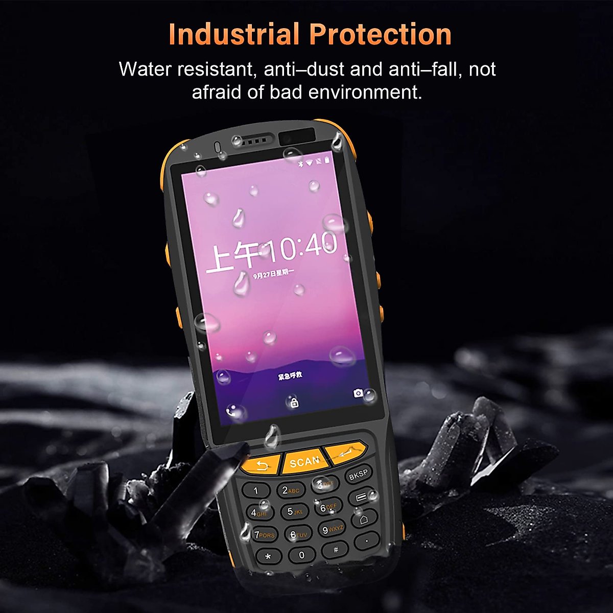 MIGYKO Android 9.0 Barcode Scanner PDA Handheld POS Terminal Inventory Machine 1D/2D/QR Scanner with 4 Inch Touchscreen Support 2/3/3G WiFi BT Mobile Computer NFC Function for Warehouse Inventory Logi
