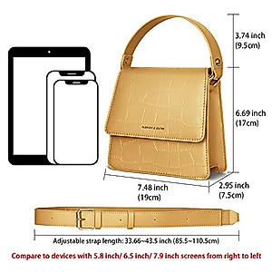 Cute Trendy Purse for women Small Crossbody Bags with Top Handle Mini PU Leather Handbag with Zipper