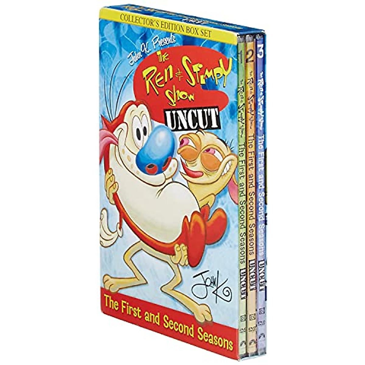 The Ren and Stimpy Show Uncut 1st and 2nd Season Collectors Edition Box Set (3 Disc Set)