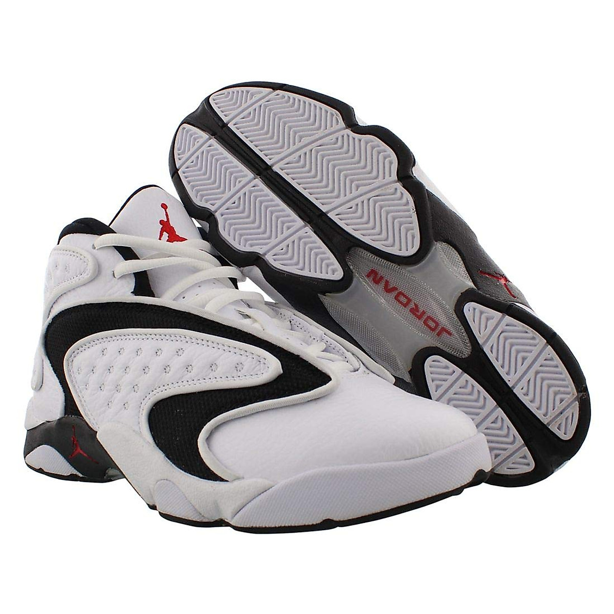 Jordan Air OG Womens Shoes Size 8.5, Color: White/University Red/Black