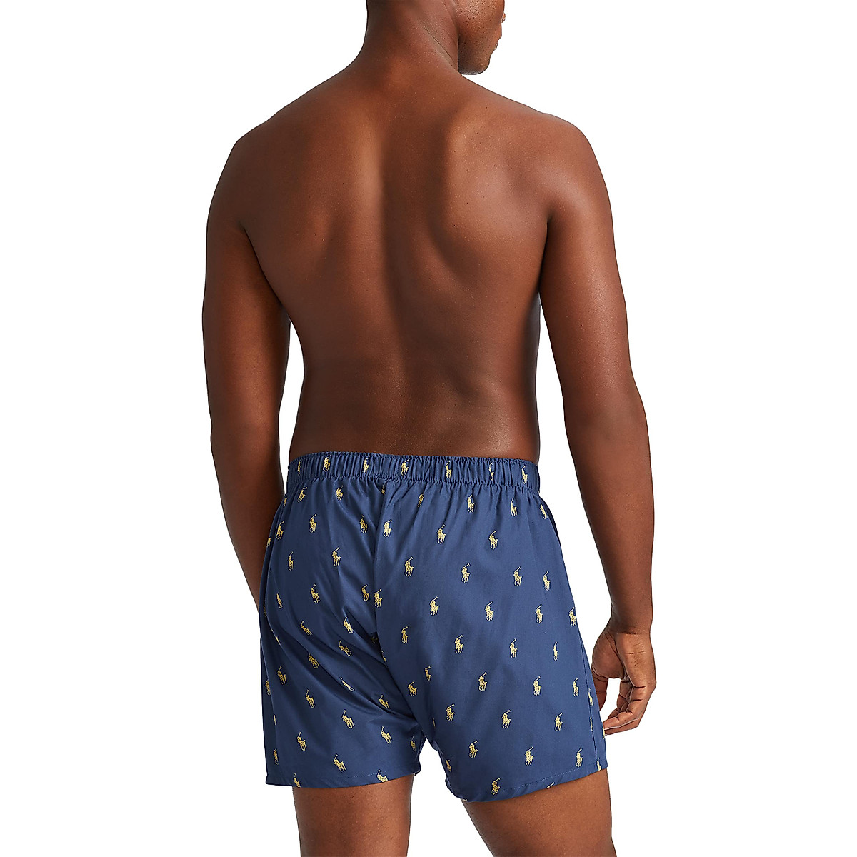 POLO RALPH LAUREN Men's Classic Fit Woven Cotton Boxers, Rustic Navy/Campus Yellow, Summer Stripe/Cruise Navy, Sag Harbor Plaid/Polo Yellow, X-Large