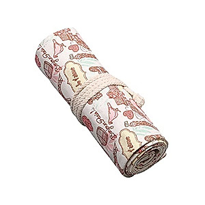 CHBC 12/36/72 Slots Canvas Pencil Wrap Pouch Roll Up Pen Holder Case for Student Artist Drawing Coloring Organizer Stationery