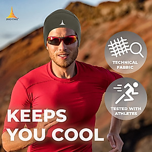 Helmet Liner Sweat Wicking Skull Cap Beanie. Ultimate Performance Moisture Wicking. Fits Under Helmets Khaki