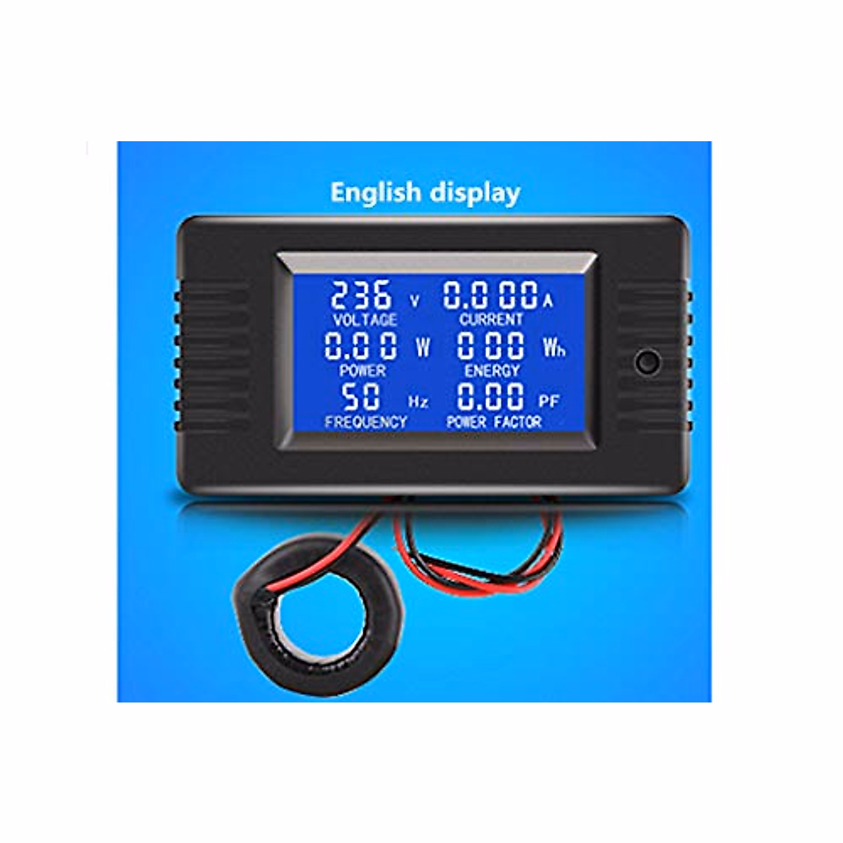 KNACRO AC 80V-260V Current Voltage Amperage Power Energy Panel Meter LCD Digital Display Ammeter Voltmeter Multimeter (100A(Current CT))